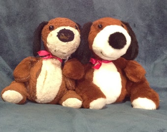 Vintage stuffed dog | Etsy