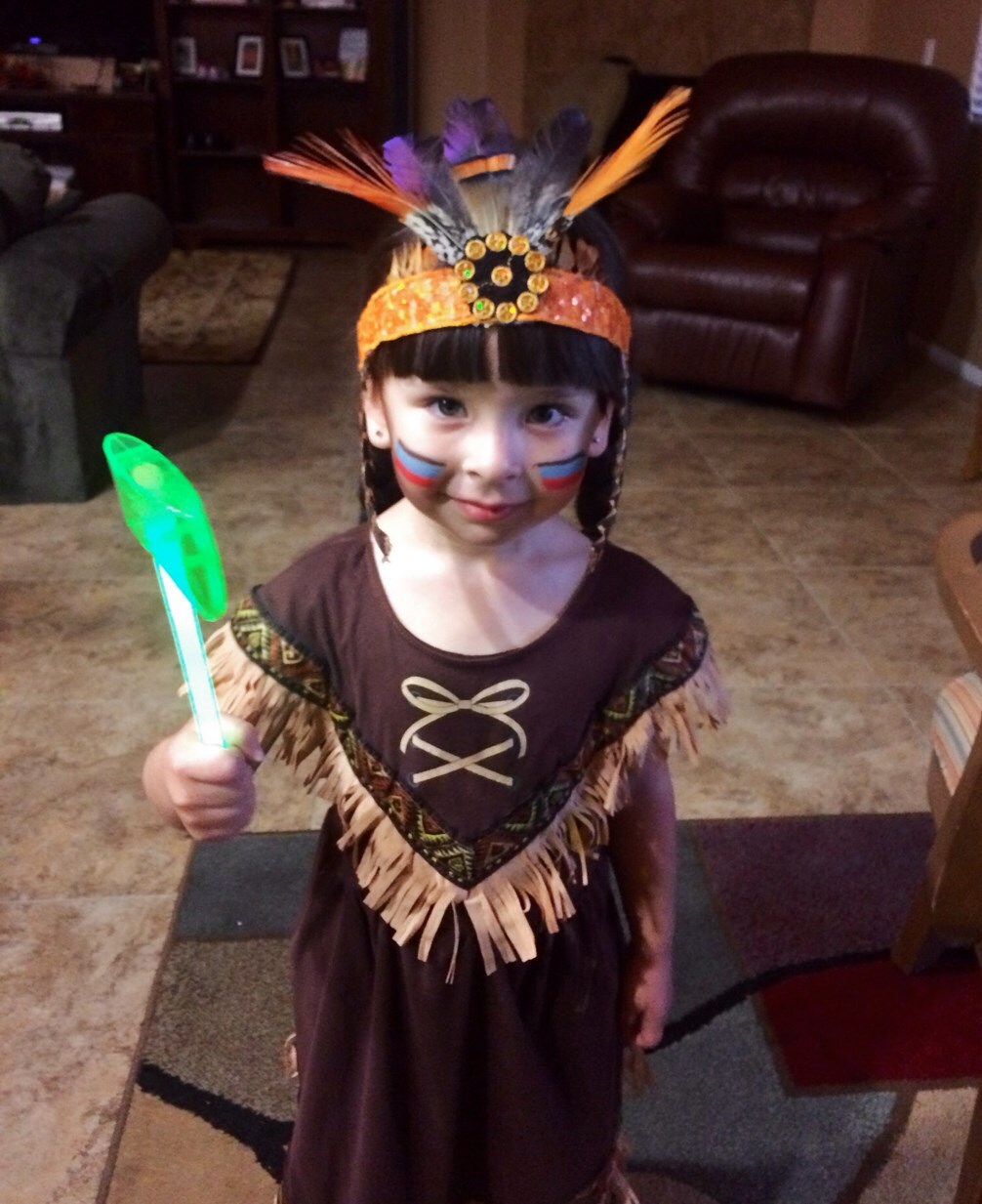 Mini Mayan Empress Feather Headdress Children's Costume