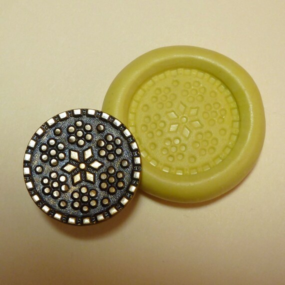 Items similar to Antique button mold- Flowers, floral, flexible ...
