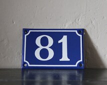 Popular items for enamel house numbers on Etsy