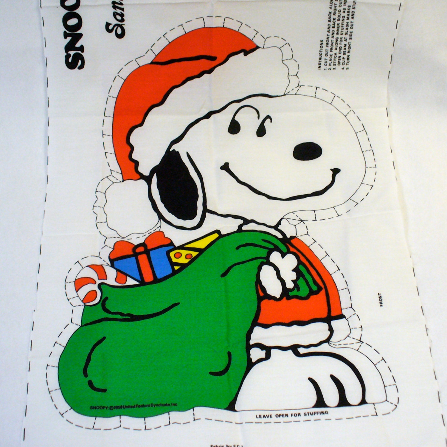 Vintage Peanuts Snoopy Santa Claus Cut and by ClutteredCupboard