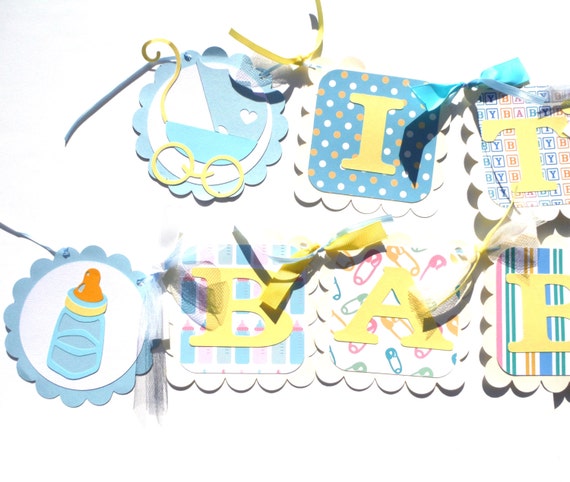 Items similar to Baby Shower Boy Theme Party Banner - Baby Shower - It ...