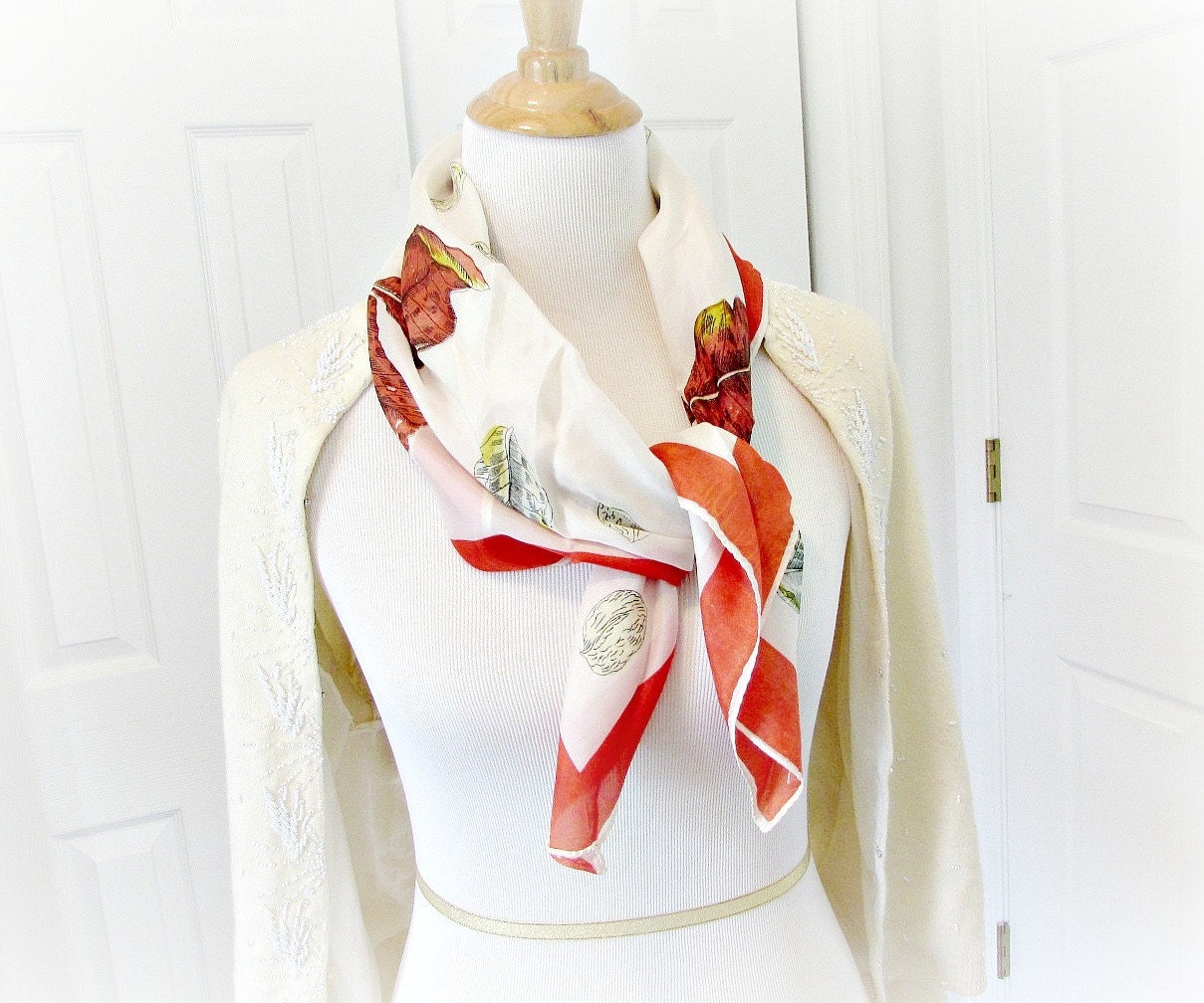 Vintage 1960s Scarf Rockabilly Head Scarf by RedGarnetVintage