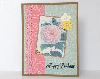 Handmade Birthday Cards - Birthday Cards - French Post Card with ...