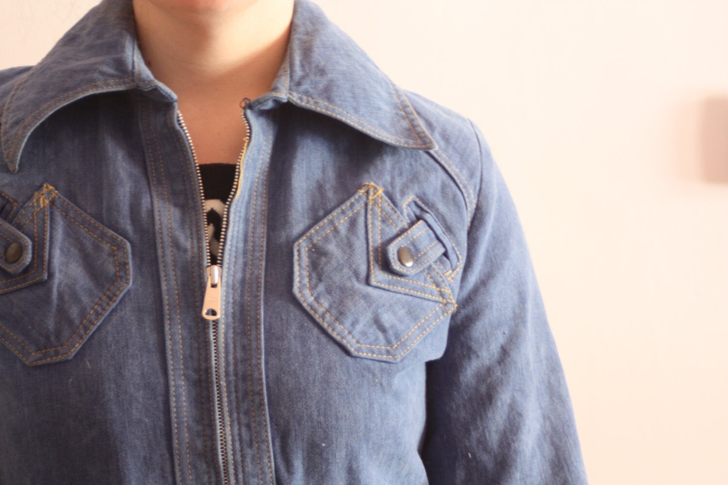 Blue Vintage Denim Women's Jacket // 1970s by NorthernNatives
