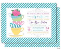 Popular items for tea cup invitation on Etsy