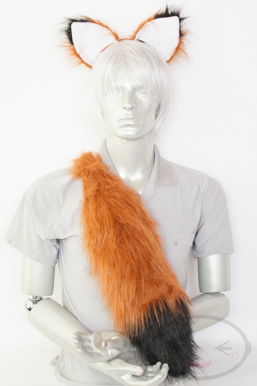 RUST Fox Fluffy Furry Set comes with Ears Tail Wrist