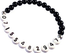 Popular items for number bracelet on Etsy