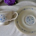 Blue Floral Teacup Castleton Bone China Blue Yellow Tea Cup