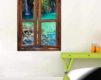 WIM9 Tropical Beach view window illusion mural by ArtFeverUK