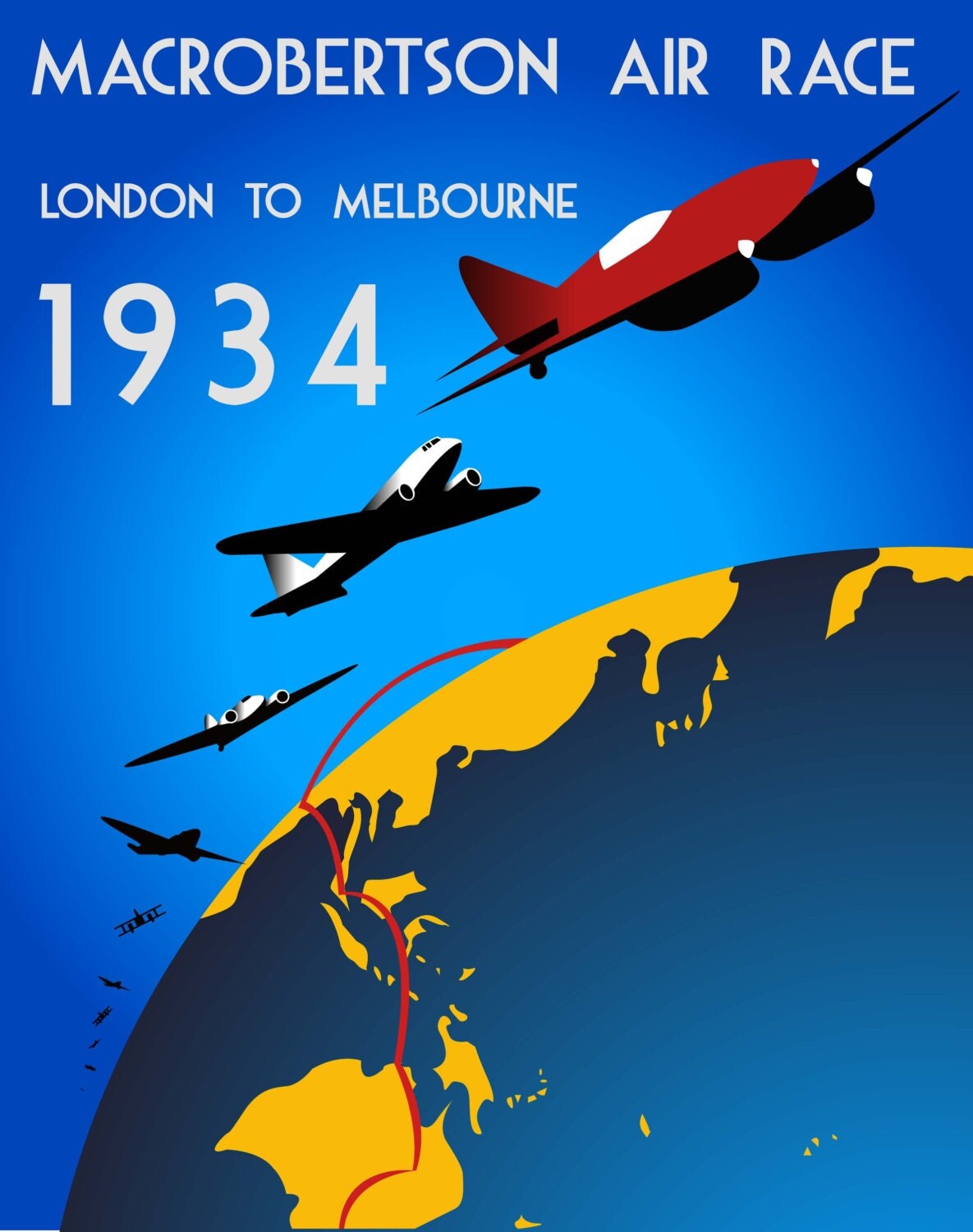 MacRobertson Air Race Poster Print