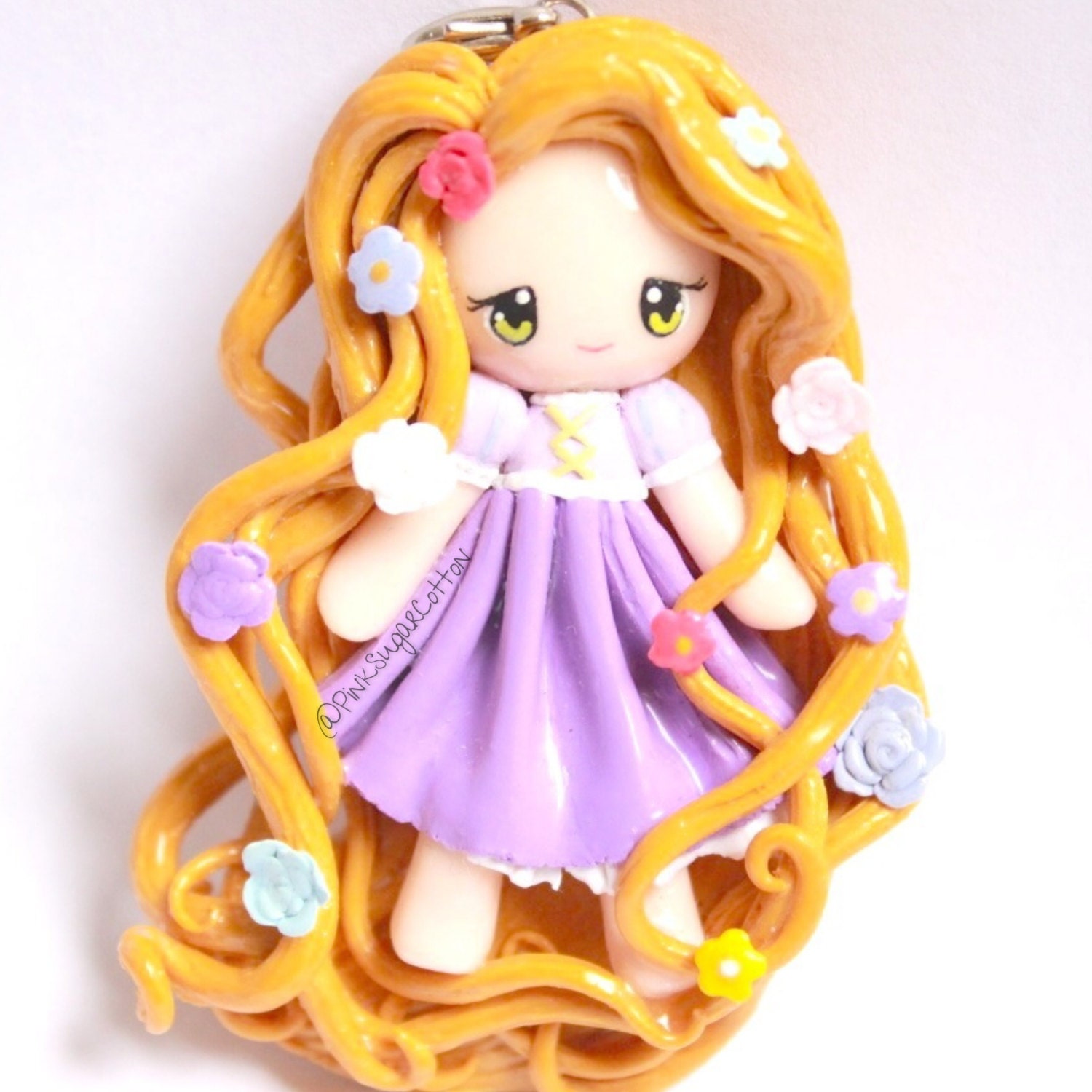 Rapunzel Chibi Polymer Clay Charm Tangled