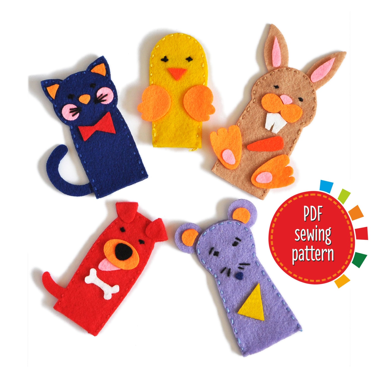 PDF Moldes e Instrucciones Títeres de Dedo Animales