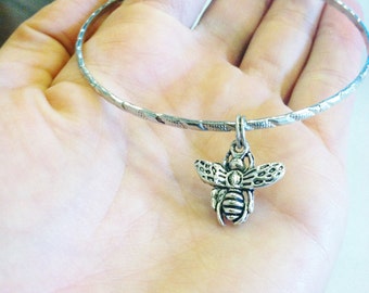 Popular items for silver bee charms on Etsy