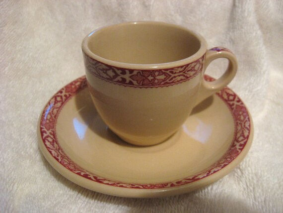 SHENANGO Demitasse Cup Saucer set INCA WARE 1951 Restaurant SHENANGO Demitasse Cup Saucer set INCA WARE 1951 Restaurant