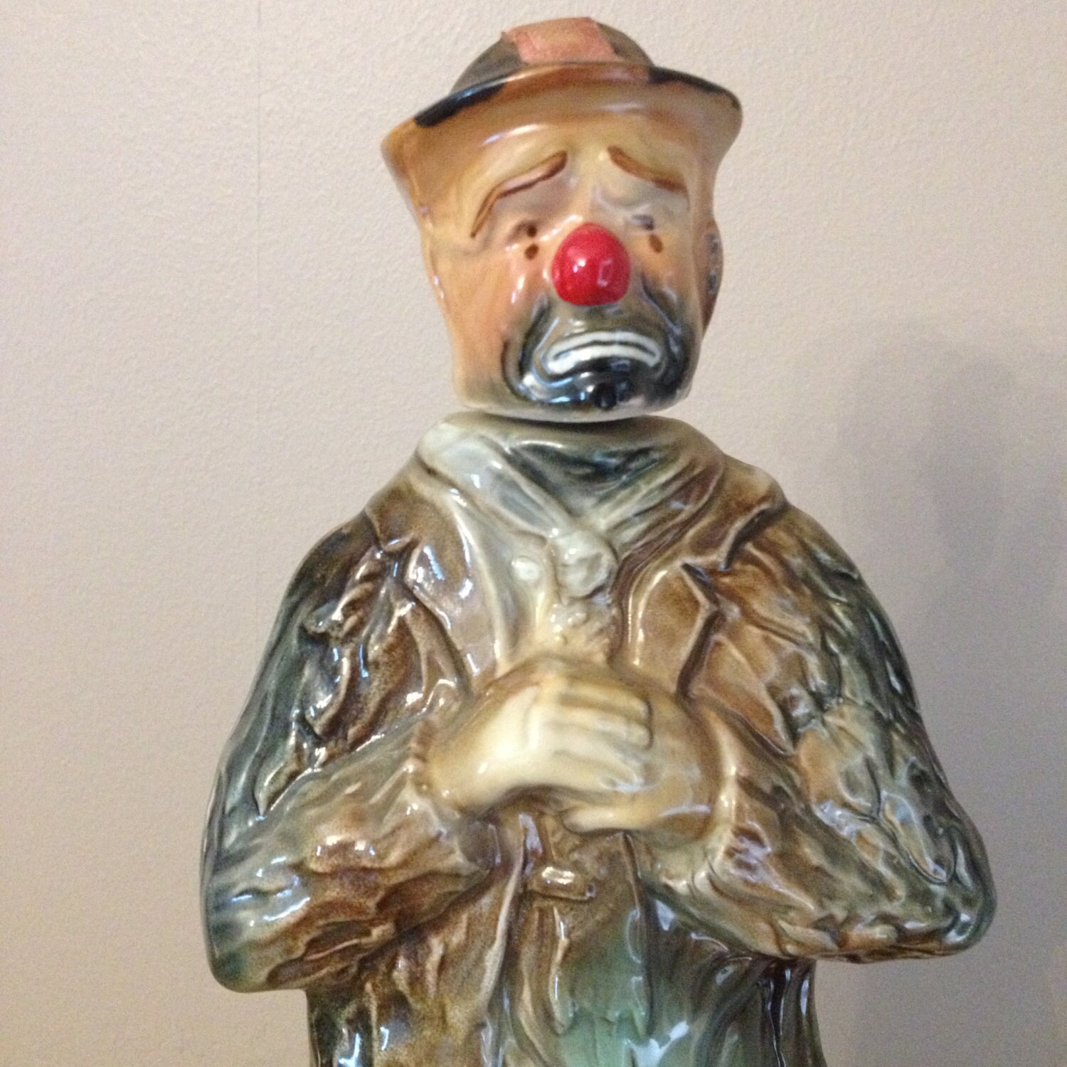 Jim Beam Whiskey Decanter Emmett Kelly Clown KY by AStringorTwo