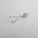 Triangle ring set dainty sterling silver spike by ArtiKats on Etsy