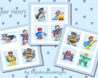 Super hero cards | Etsy
