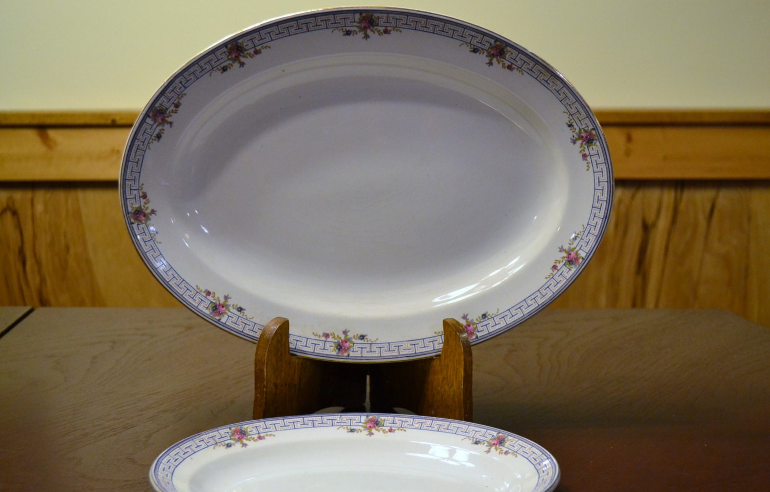 Vintage W H Grindley Co Dinnerware Platter Set of 2 Art Deco England ...
