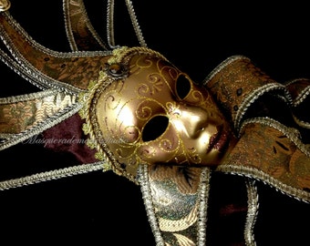 Elaborate Venetian Masquerade Mask - Wall Mask - Female Full Face Jolly ...