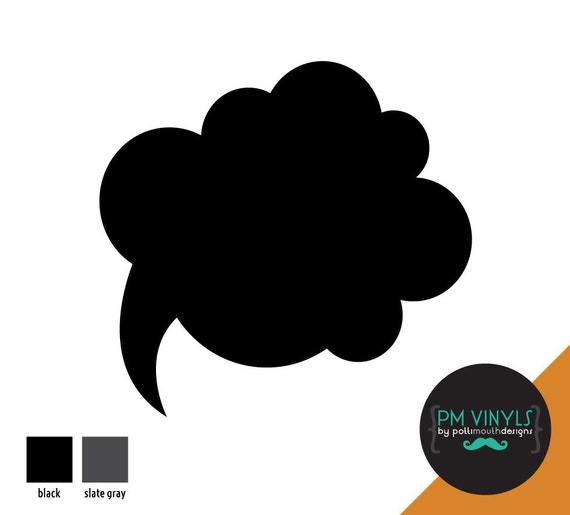 Thought Bubble Chalkboard Vinyl Decal by PMVinyls on Etsy