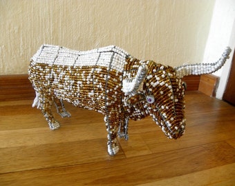 African Beaded Wire Animal Sculpture CHEETAH X-LARGE by Hadeda