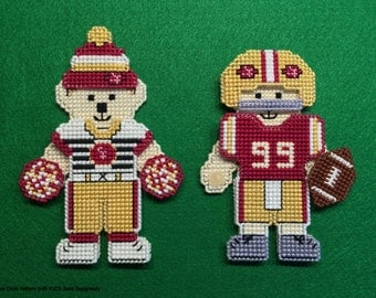 San Francisco 49ers Inspired Player and Cheerleader Plastic Canvas ...