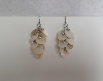 Popular items for white shell earrings on Etsy