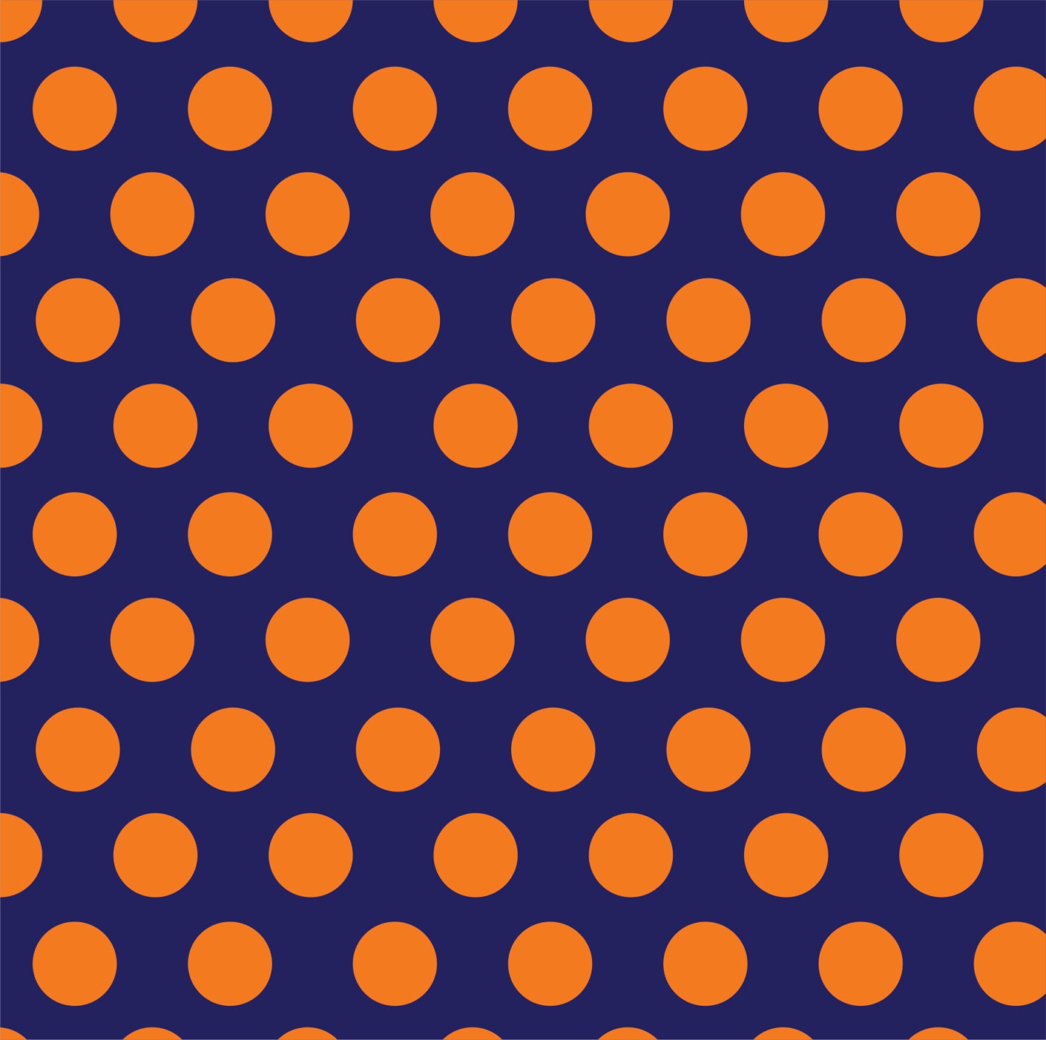 Navy with orange polka dots heat transfer or adhesive vinyl