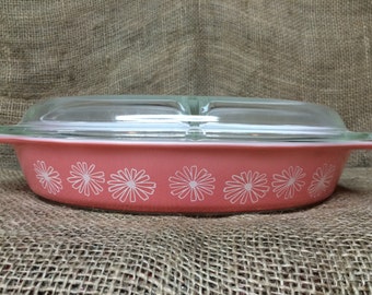 Popular items for pyrex pink daisy on Etsy