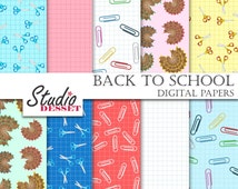 Popular items for school digital paper on Etsy