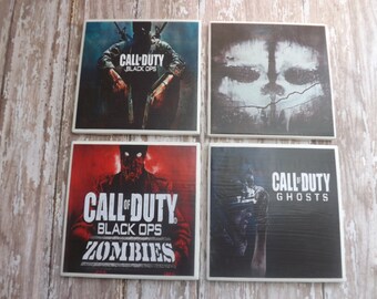 Call of Duty Ghosts and Zombies Tile Coasters-Game Room-Teenagers Dorm ...