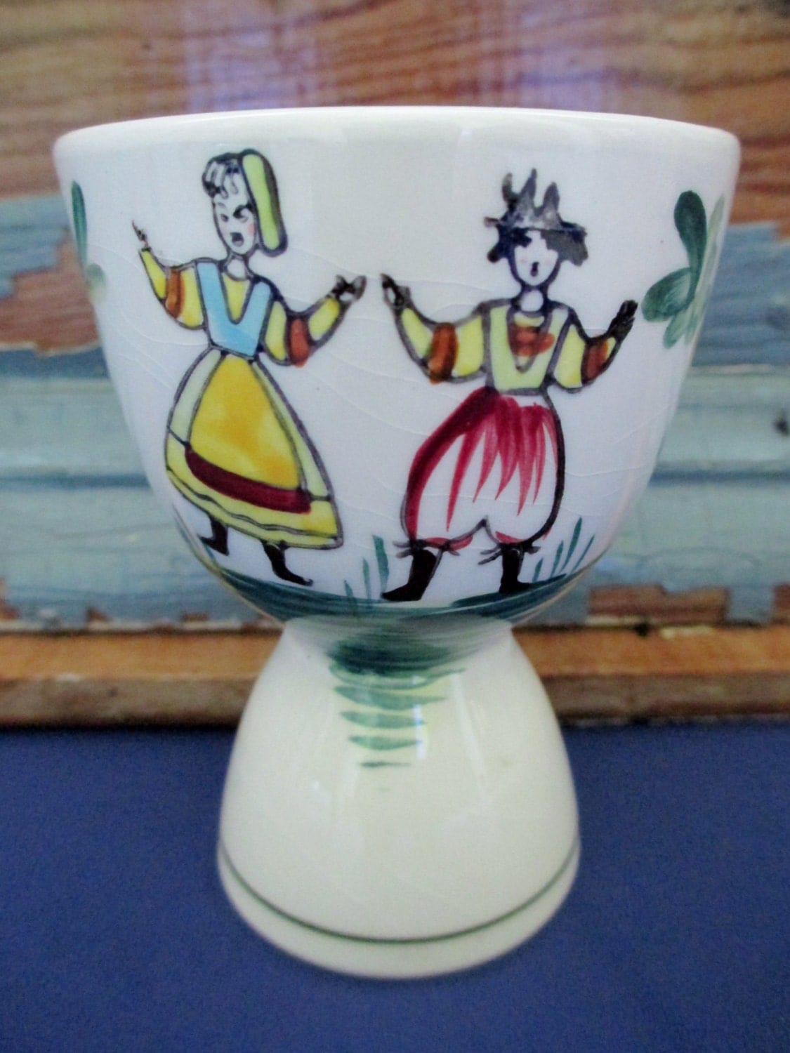 Egg Cup; Vintage Egg Cup, Dutch Egg Cup, Holland Egg Cup, Hand Painted ...
