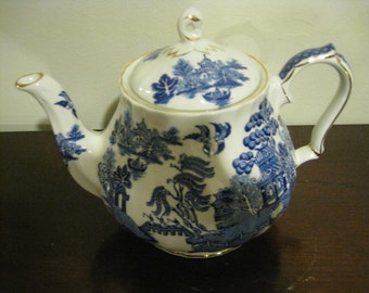 Blue willow teapot | Etsy