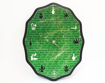 420 Clock, Bongs Pipes and Pot Leaves, Marijuana Slang Custom Graphics ...