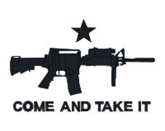 BUY 2, GET 1 FREE Come and Take It Machine Gun Machine Embroidery ...