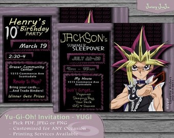 Anime invitation | Etsy
