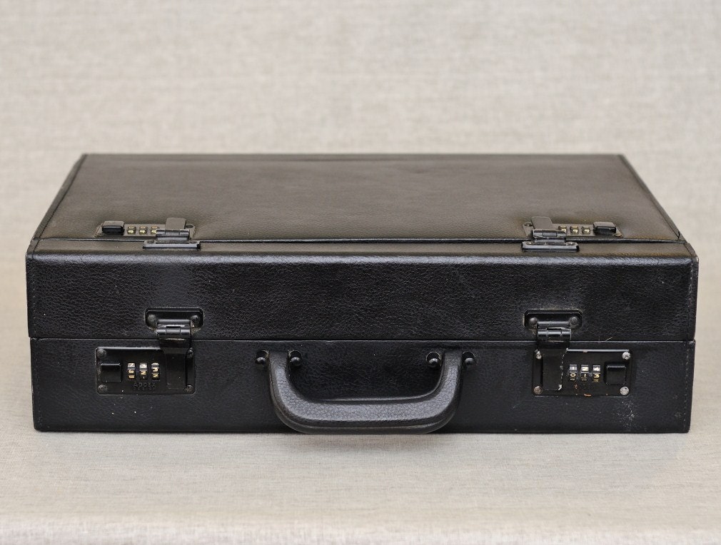 Vintage ADDEX DESIGN codé Mallette Valise avec 4 touches de