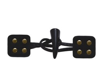 6 Leather Toggle Closure 2 Colors Available by PacificTrimming