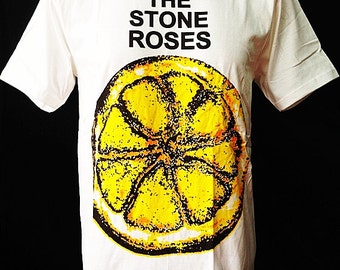 The Stone Roses Rock Music T-Shirt Alternative rock White Short Sleeves ...