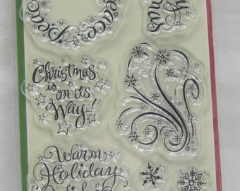 Christmas card stamp | Etsy