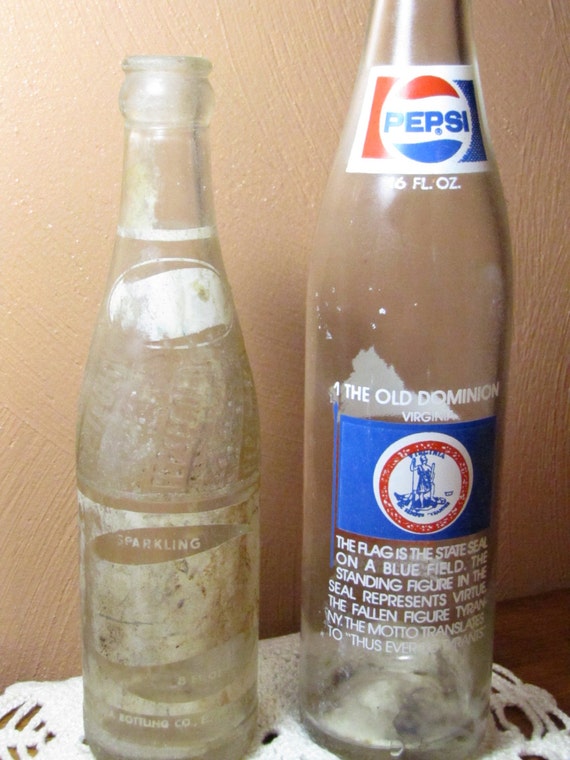 Two 2 Vintage Pepsi Cola Bottles