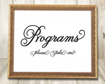 Popular items for wedding program sign on Etsy