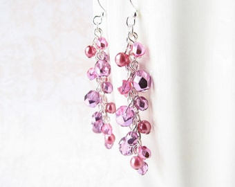 Popular items for hot pink earrings on Etsy
