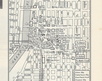 Unique street grid map related items | Etsy