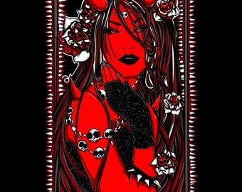 Popular items for pin up devil on Etsy