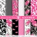 Hot Pink and Black Paper Pack Digital Papers Scrapbooking