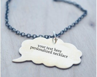 Popular items for custom text necklace on Etsy