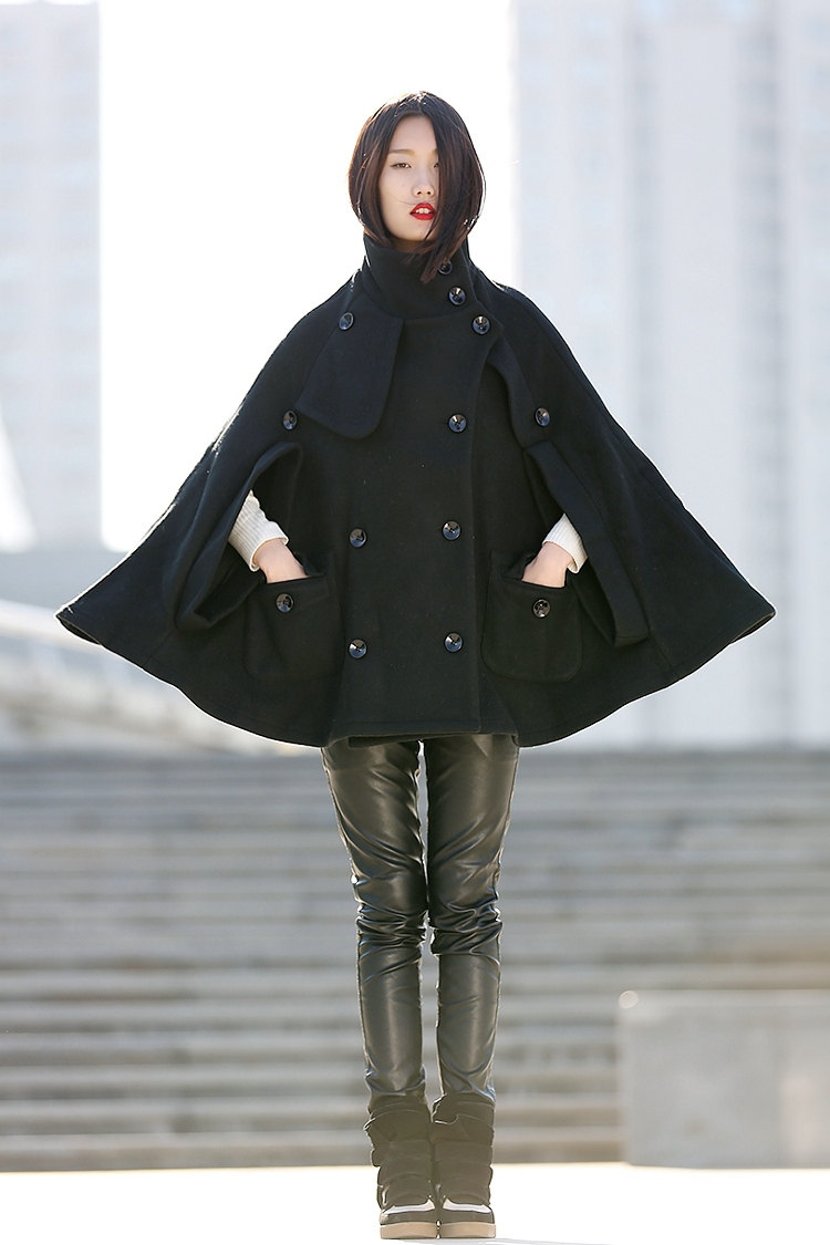 Poncho cape Cape Coat cloak wool cape wool cape coat