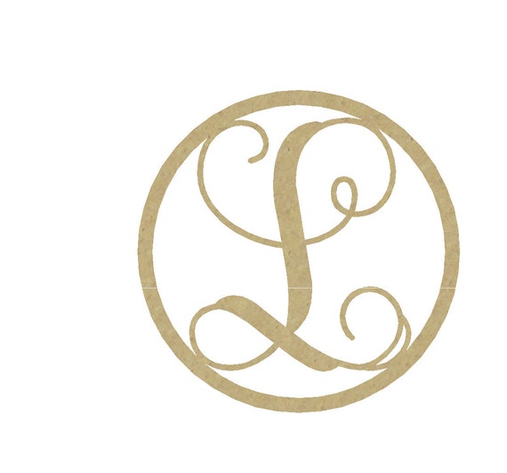 Wooden Monogram Letter L Large or Small Unfinished by Buildeez